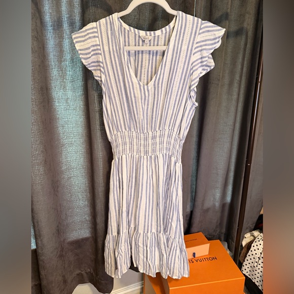 Rails | Dresses | Rails Blue And White Striped Midi Dress | Poshmark